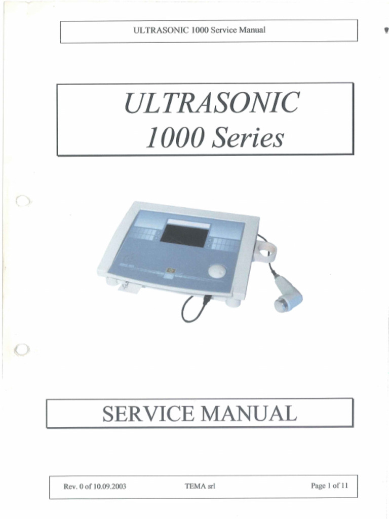 ULTRASONIC 1000 Service Manual | PDF