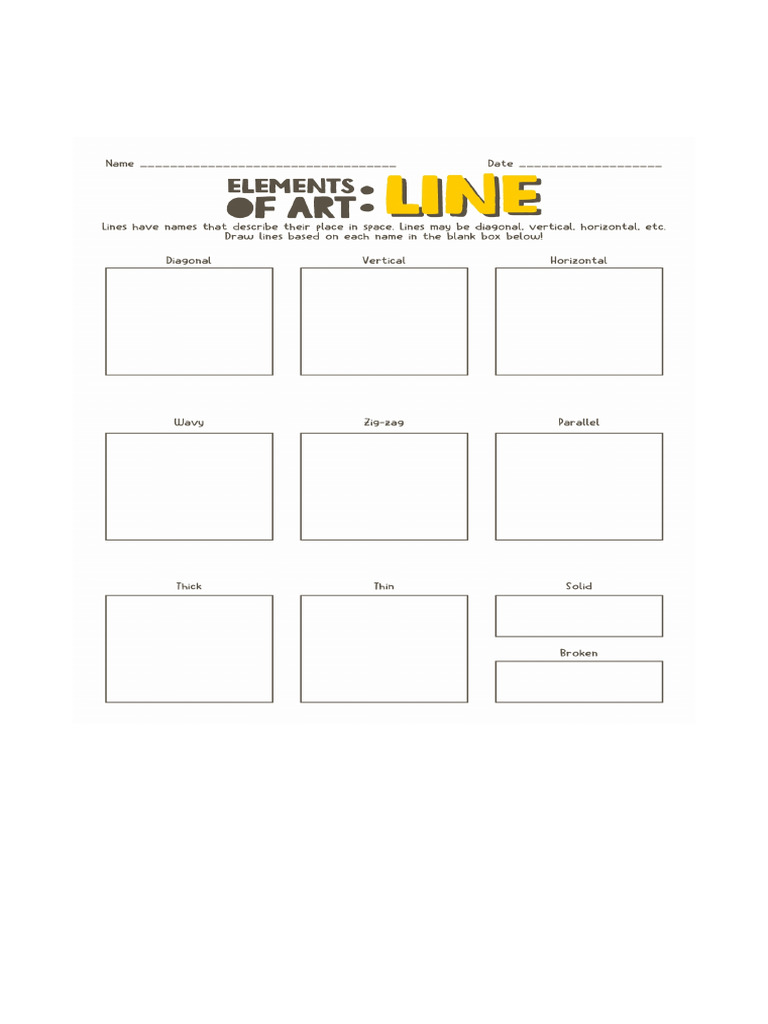Line Elements of Art Value Worksheet 14814.Jpg | PDF