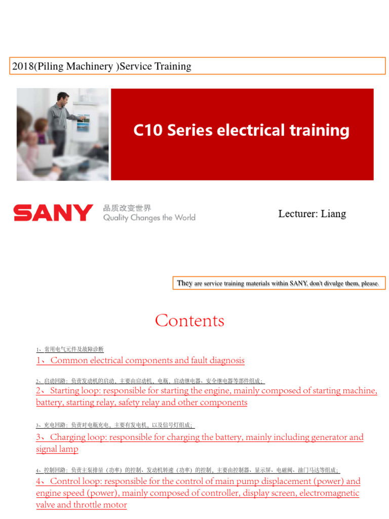 C10 Series Electrical Training Guide | PDF