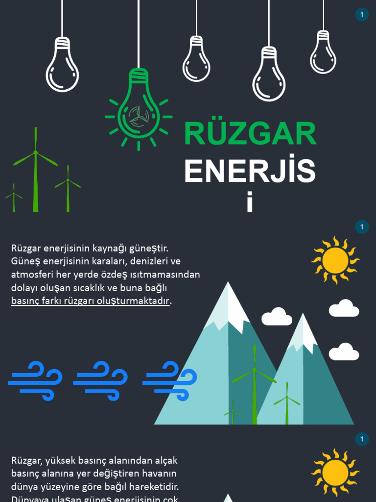 Rüzgar Enerjisi - Yenilenebilir Enerji Teknolojileri Ders Sunumu Makine ...