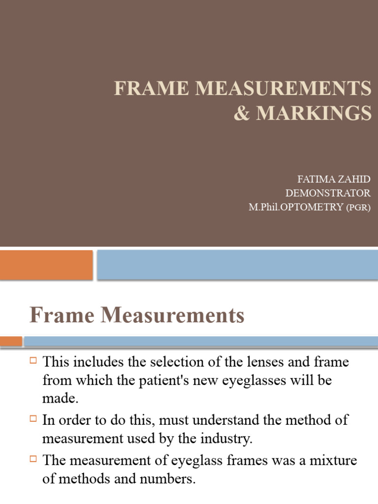 Frame Measurements & Markings | PDF