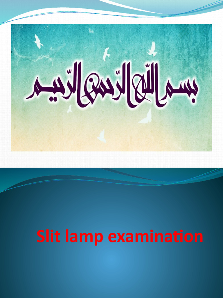 Overview of Slit Lamp Examination | PDF | Optics | Vision
