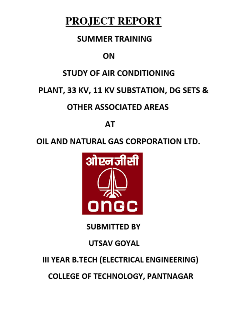ONGC Report by - UTSAV GOYAL | PDF | Technology & Engineering