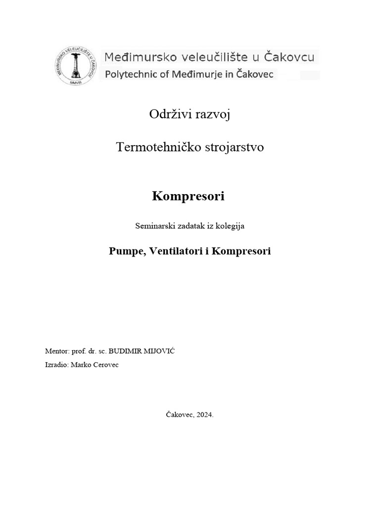 Kompresori Marko Cerovec | PDF