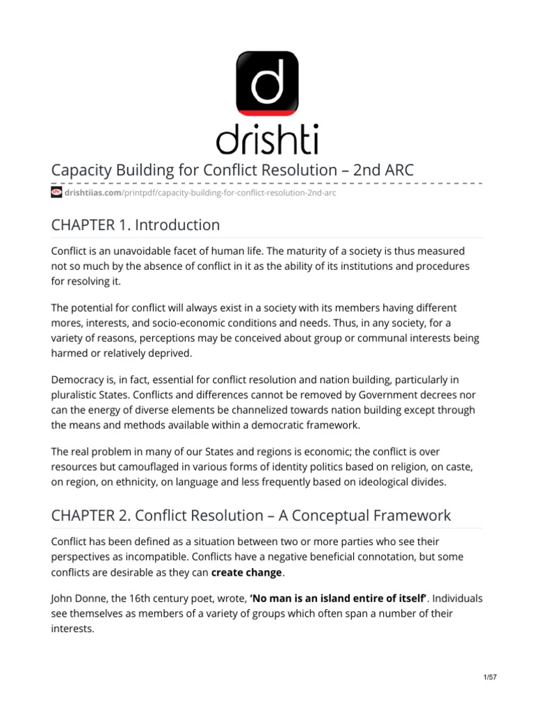 Conflict Resolution Capacity Building Guide | PDF | Economies