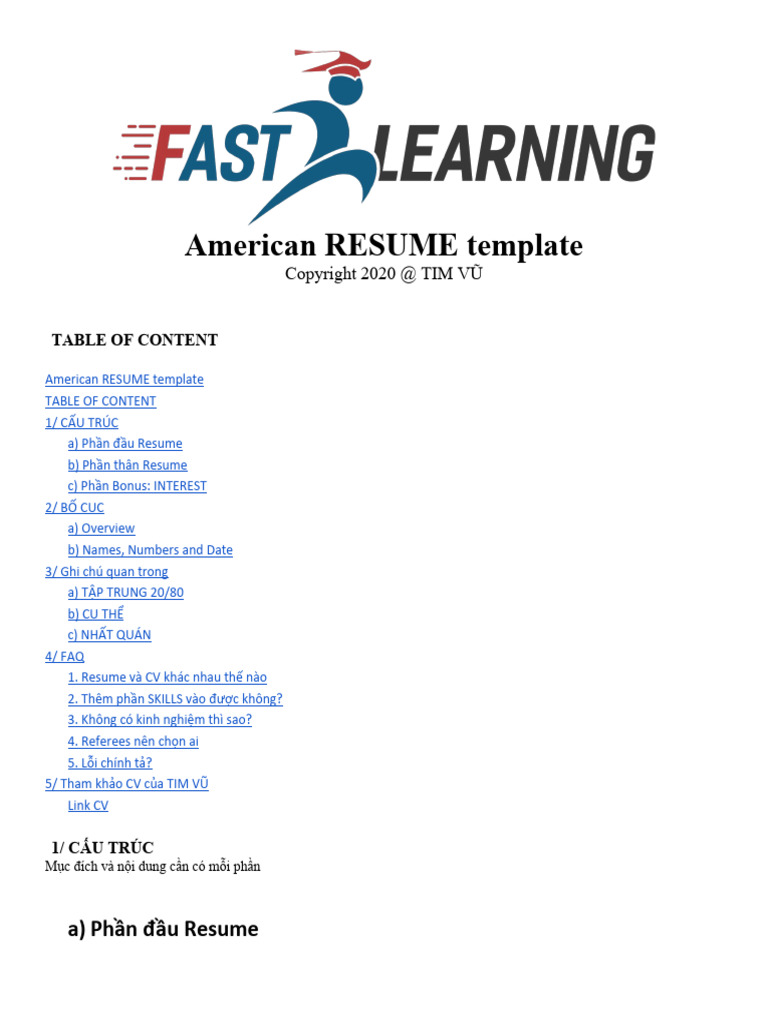 1. American Resume Templates | PDF