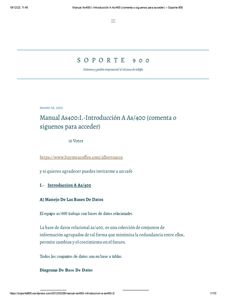 Manual As400 - I.-Introducción A As - 400 | PDF