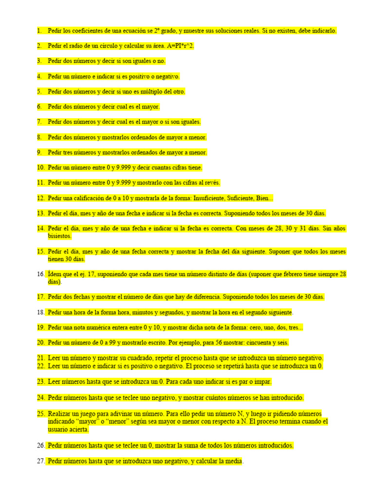 Ejercicio Java | PDF | Multiplicación | Matemáticas Ejercicio Java | PDF | Multiplicación | Matemáticas
