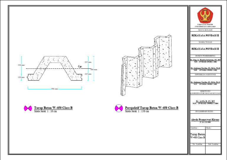 Perspektif Turap Beton W-450 Class B Turap Beton W-450 Class B | PDF