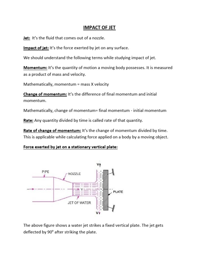 Impact of jet | PDF | Momentum | Force