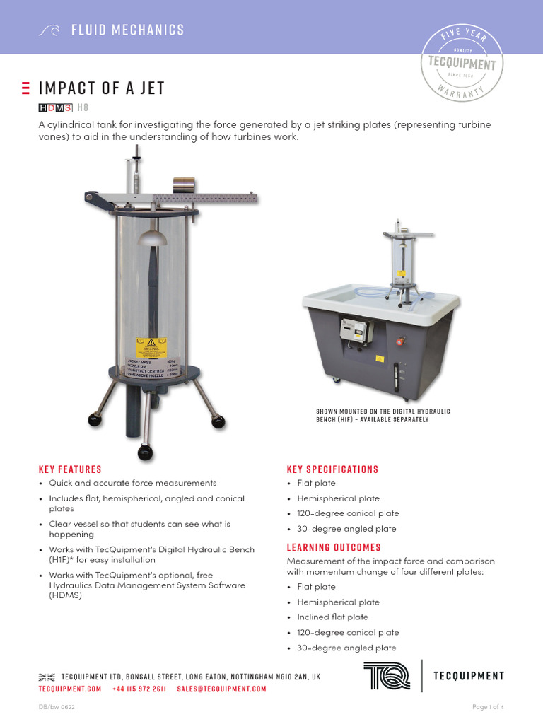 H8 Impact of A Jet Datasheet | PDF | Flow Measurement | Mechanical ...