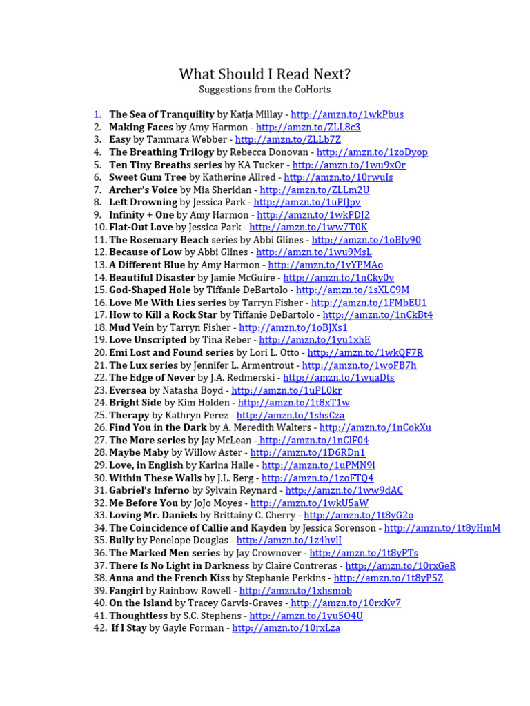 What Should I Read Next | PDF