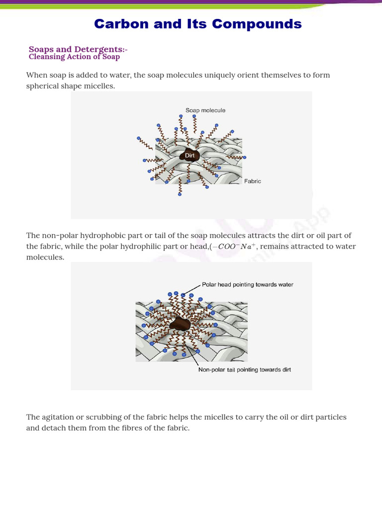 Cbse Class 10 Science Notes Chapter 4 Carbon and Its Compounds | PDF