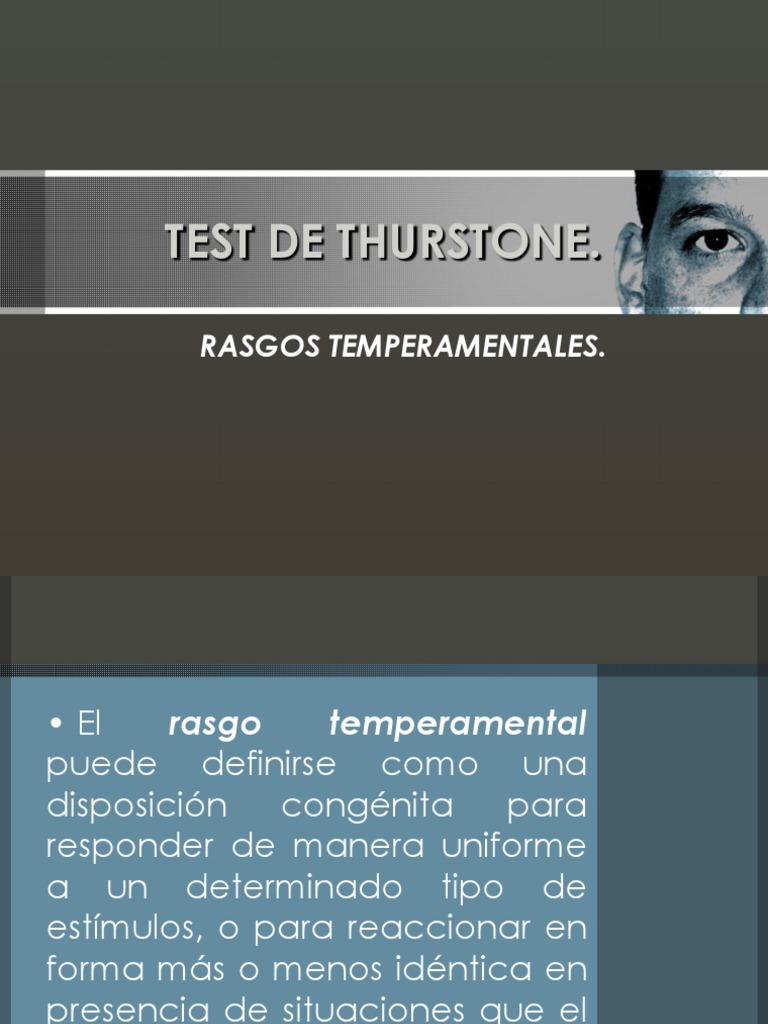 Test de Thurstone | Psicología | Ciencia cognitiva