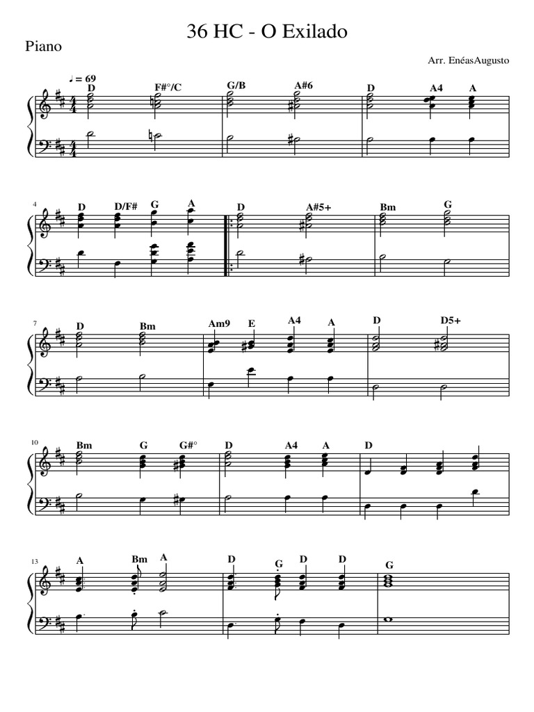 36 - O EXILADO-Piano | PDF