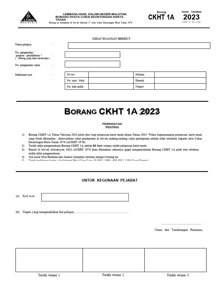 1 CKHT 1a Pin 1 2023 | PDF