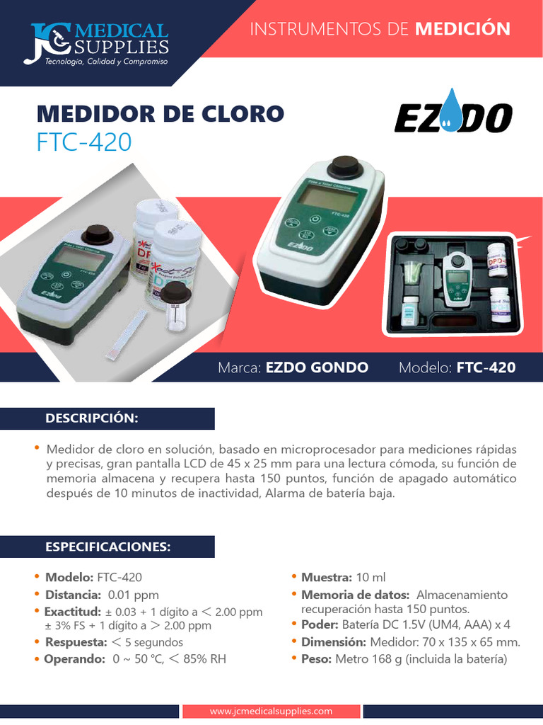 Medidor de Cloro-Ftc-420 | PDF