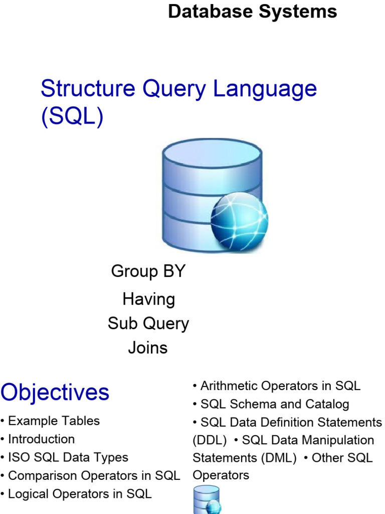Week-08-Lecture-01-02-Group BY Having Subquery Joins | PDF
