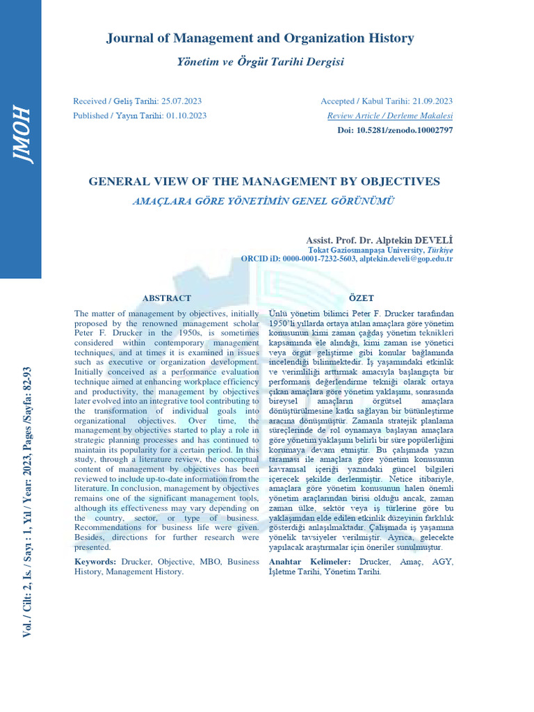 Overview of Management by Objectives | PDF