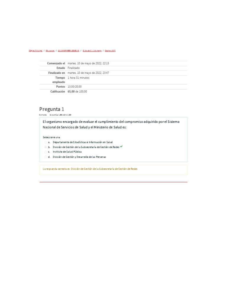 Examen SUP - Reforma de Salud y APS | PDF | Negocios