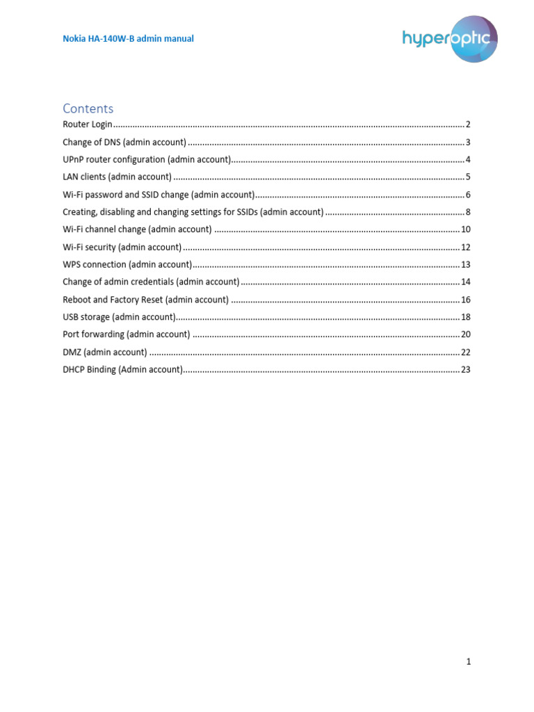 Nokia HA 140W B Admin Manual | PDF | File Transfer Protocol | Port (Computer Networking)