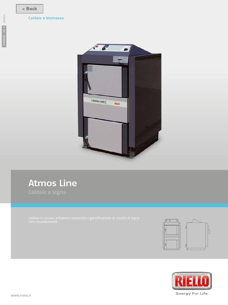 RIELLO Scheda Tecnica Caldaia A Legna ATMOS LINE | PDF