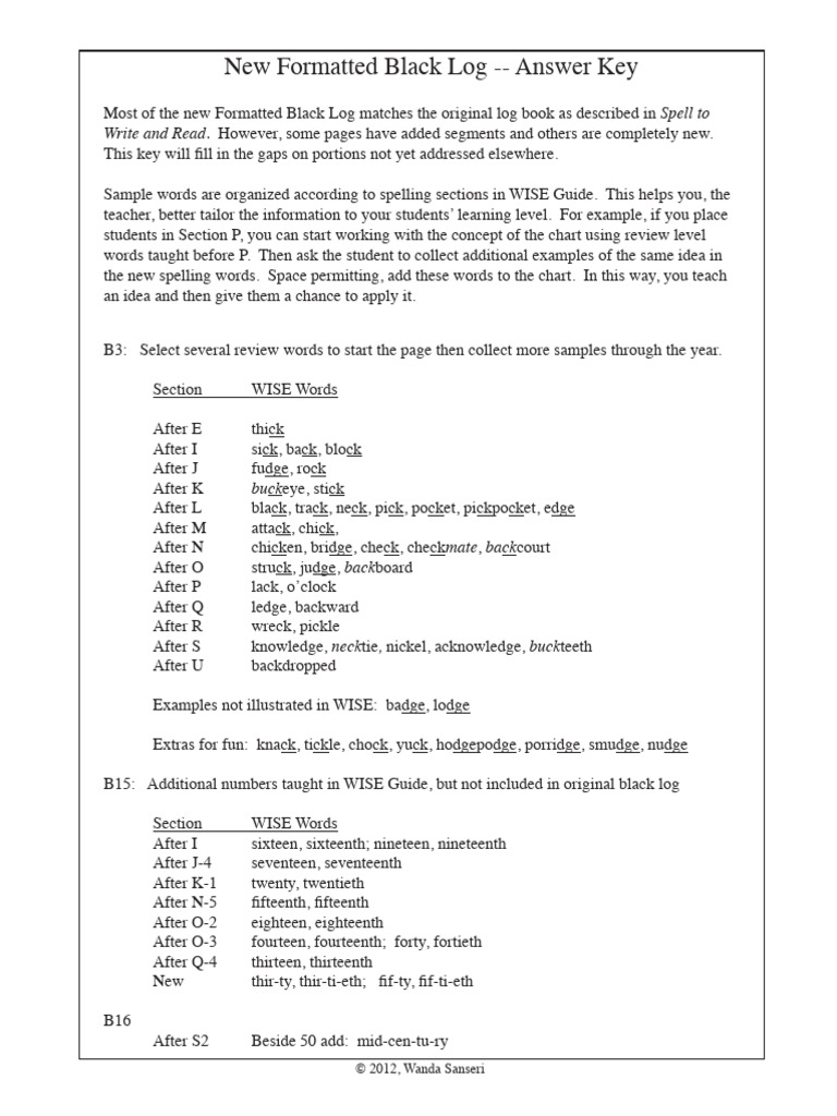 Ans Key BK Log | PDF