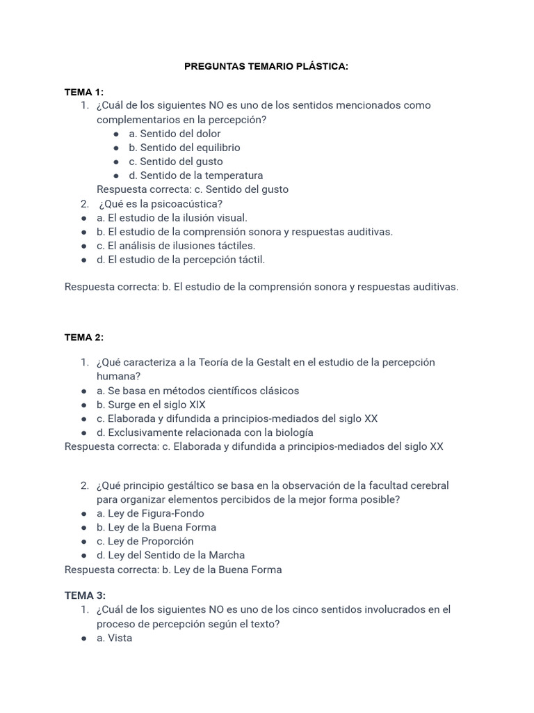 Desarrollo del lenguaje visual y plástico (EXAMEN) | PDF | Percepción | Enseñando