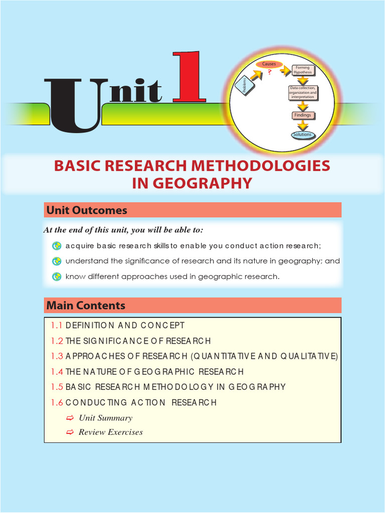 Unit 1 | PDF | Methodology | Geography