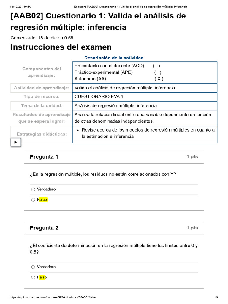 Examen_ [AAB02] Cuestionario 1_ Valida El Análisis de Regresión ...