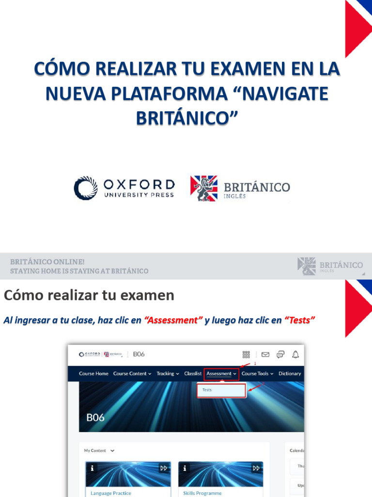 Navigate Británico - Cómo Acceder A Tu Final Test | PDF
