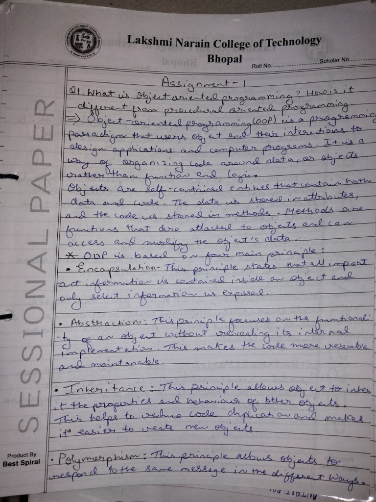 Oop&m All Assignment | PDF