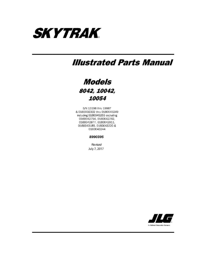 Skytrack 8042 Part Manuel | PDF