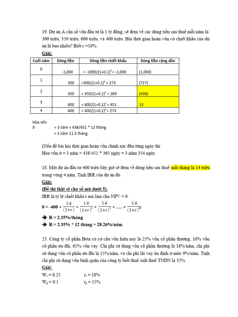 Bài ktra giữa kỳ số 2 - Đề ktra lần 1 + giải | PDF