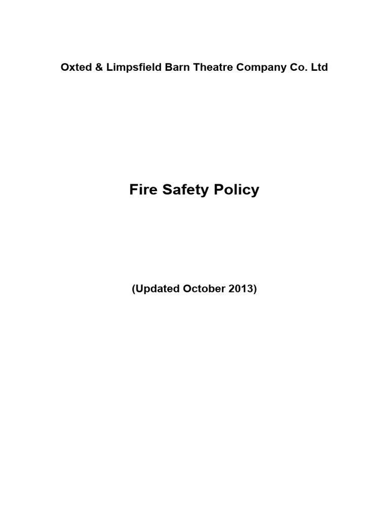 Fire and Saftey Documents | PDF