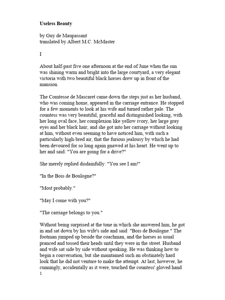 Useless Beauty | PDF | General Fiction