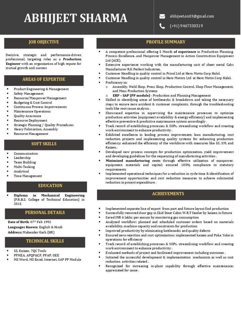 Abhijeet Resume | Download Free PDF | Safety | Occupational Safety And Health