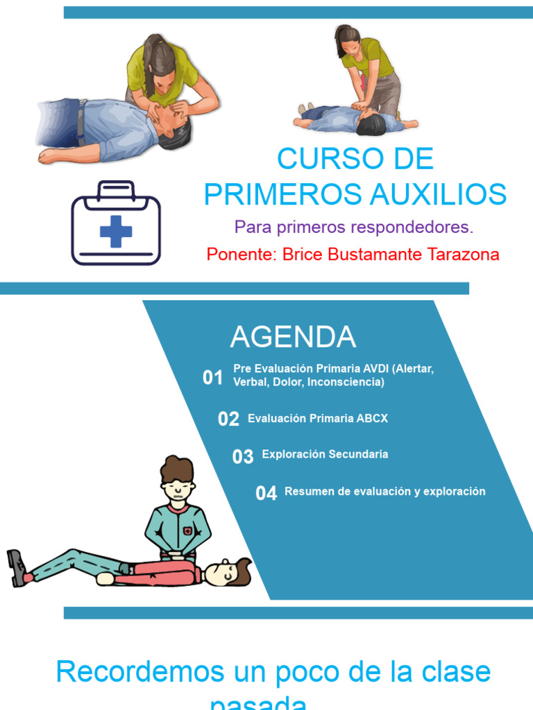 Clase 02 - Primeros Auxilios | Descargar gratis PDF | Reanimación cardiopulmonar | Paro cardíaco