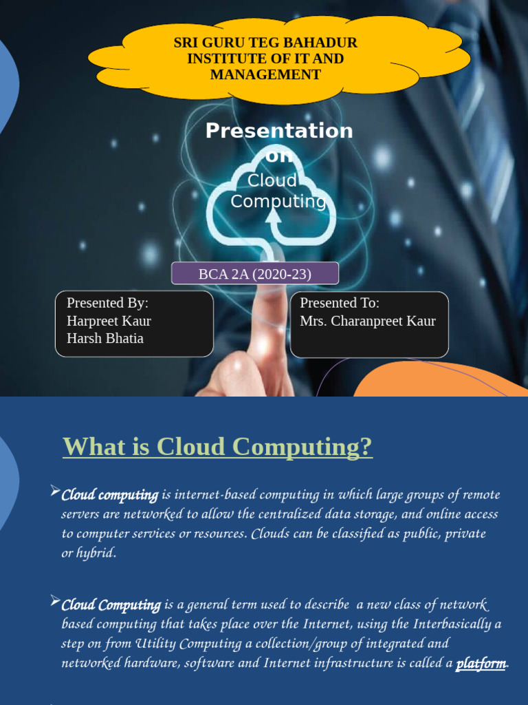 Presentation On Cloud Computing CE | PDF
