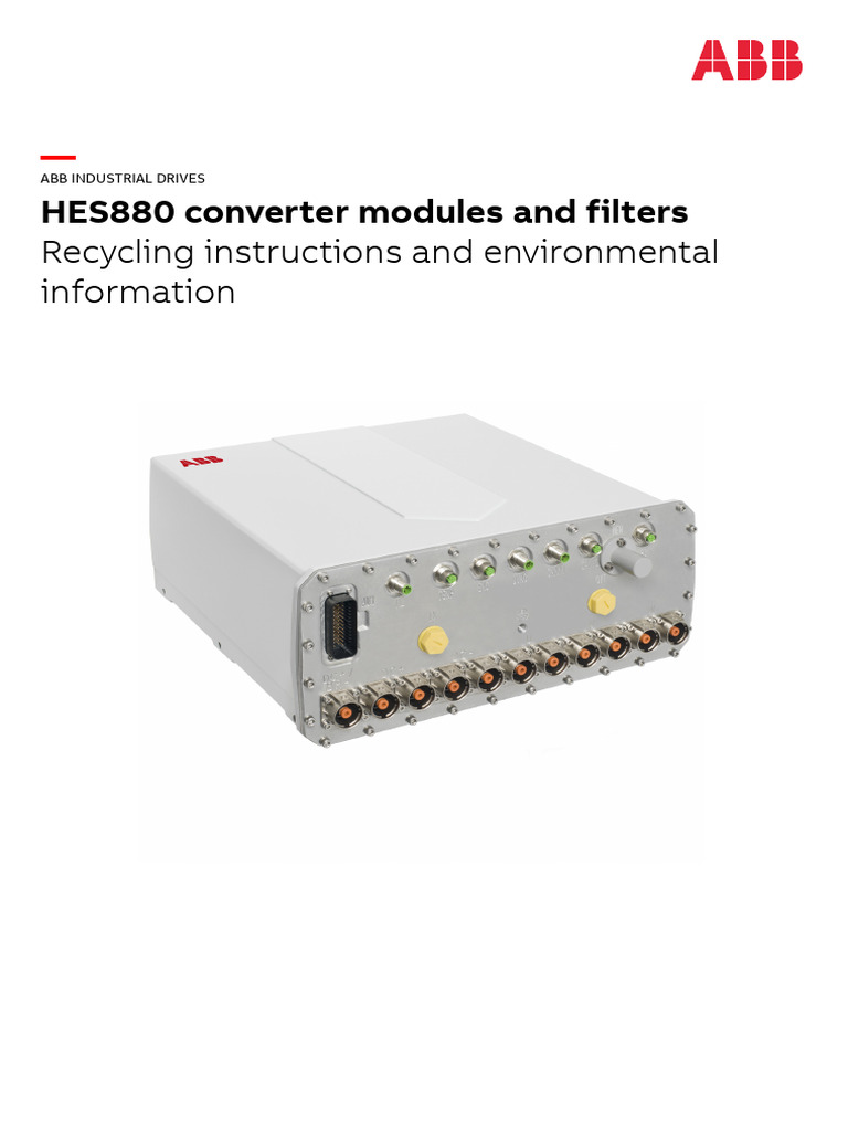 HES880 Converter Modules Recycling Guide | PDF | Technology & Engineering