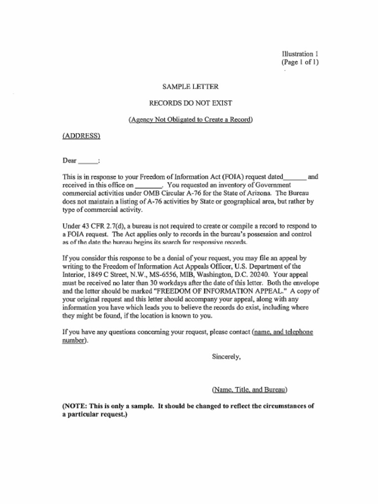 Sample FOIA Response Letters | PDF