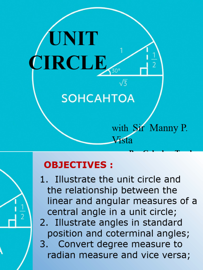 Precal q2 Wk6 g11 Intro To Unit Circle 4stdt | PDF | Angle | Cartesian ...