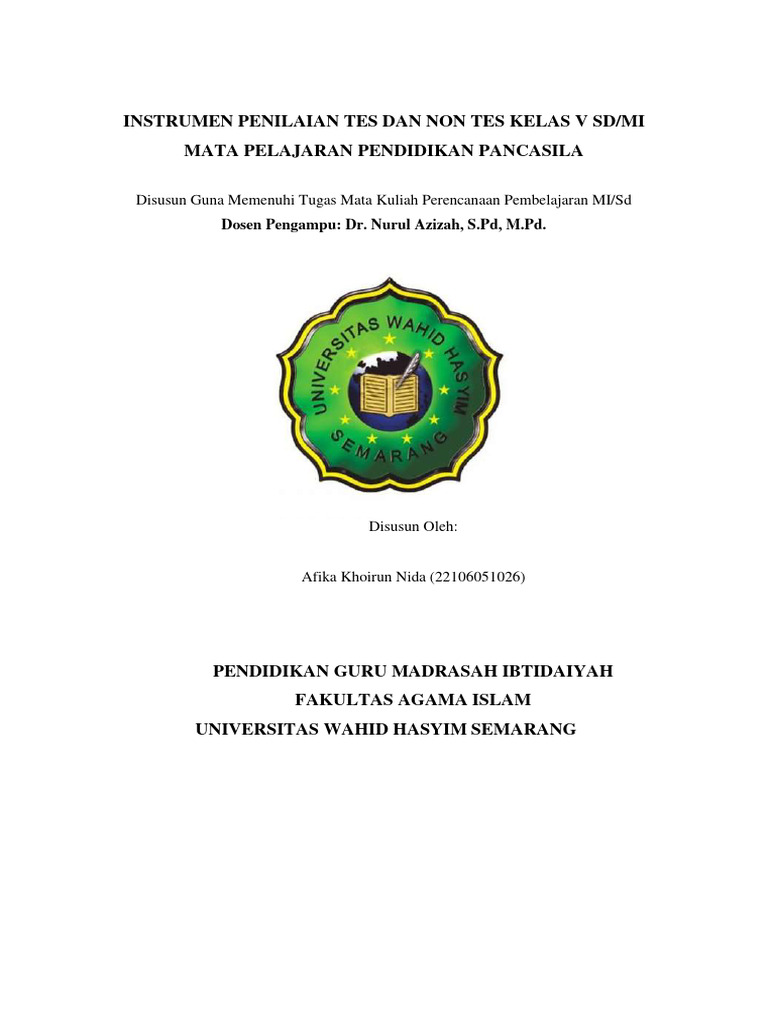 Instrumen Evaluasi Pembelajaran Afika - 22106051026 | PDF