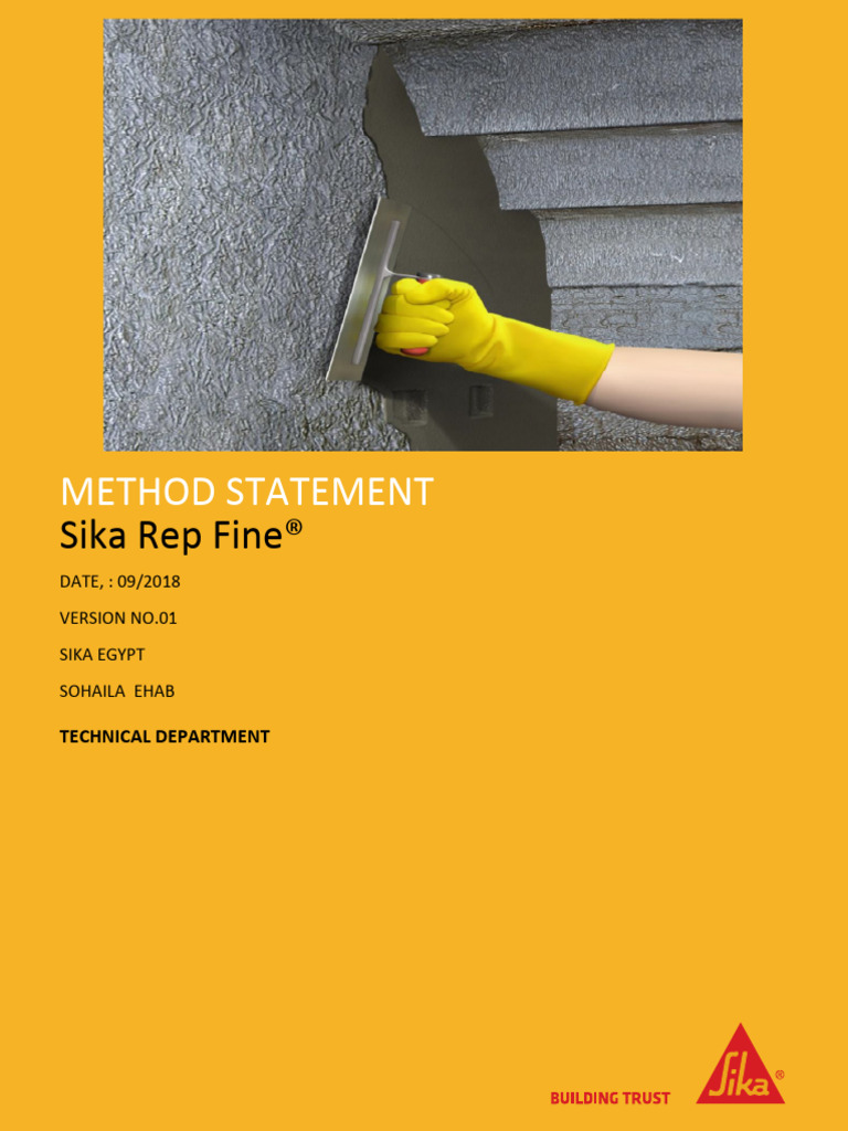 Sika Rep Fine MS | PDF | Concrete | Secondary Sector Of The Economy
