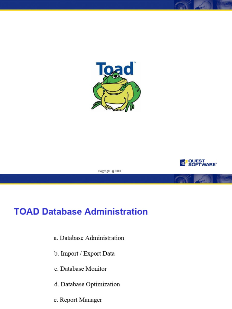Curso Dba Toad | PDF | Computers