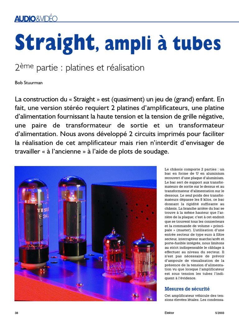 Straight Ampli A Tubes 2 | PDF