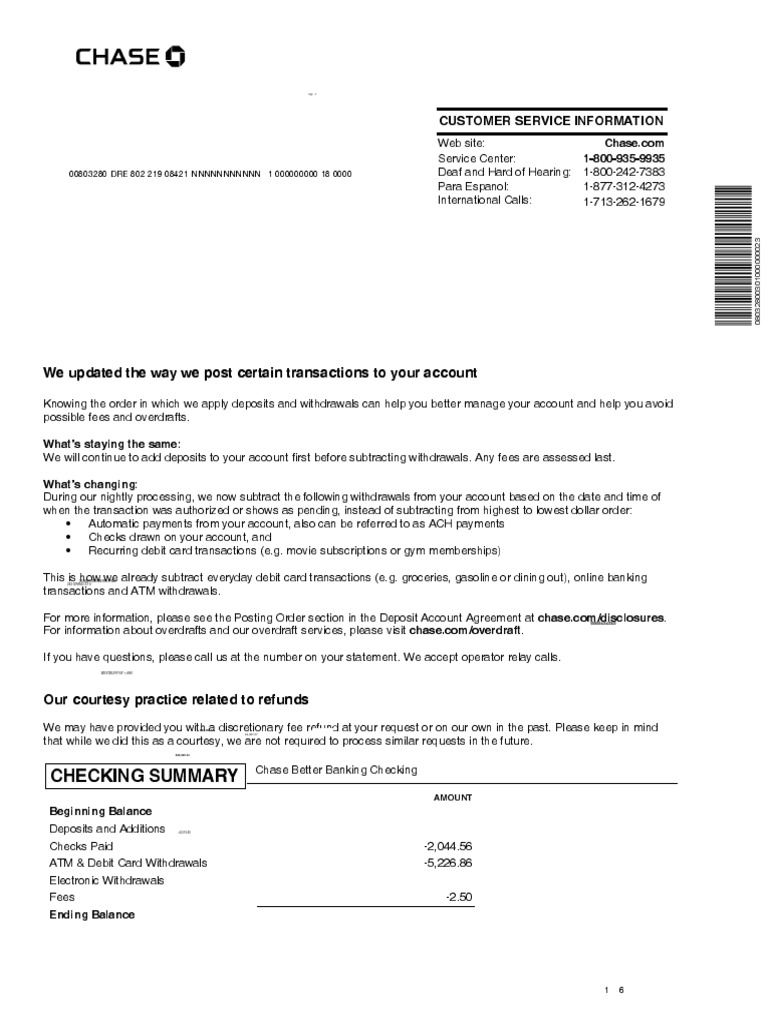 Estatement Chase March | PDF