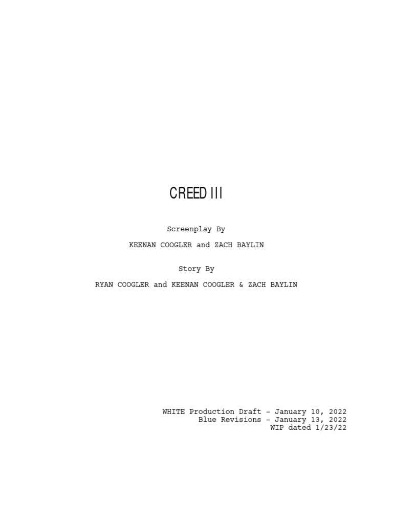 Creed III Guion | PDF