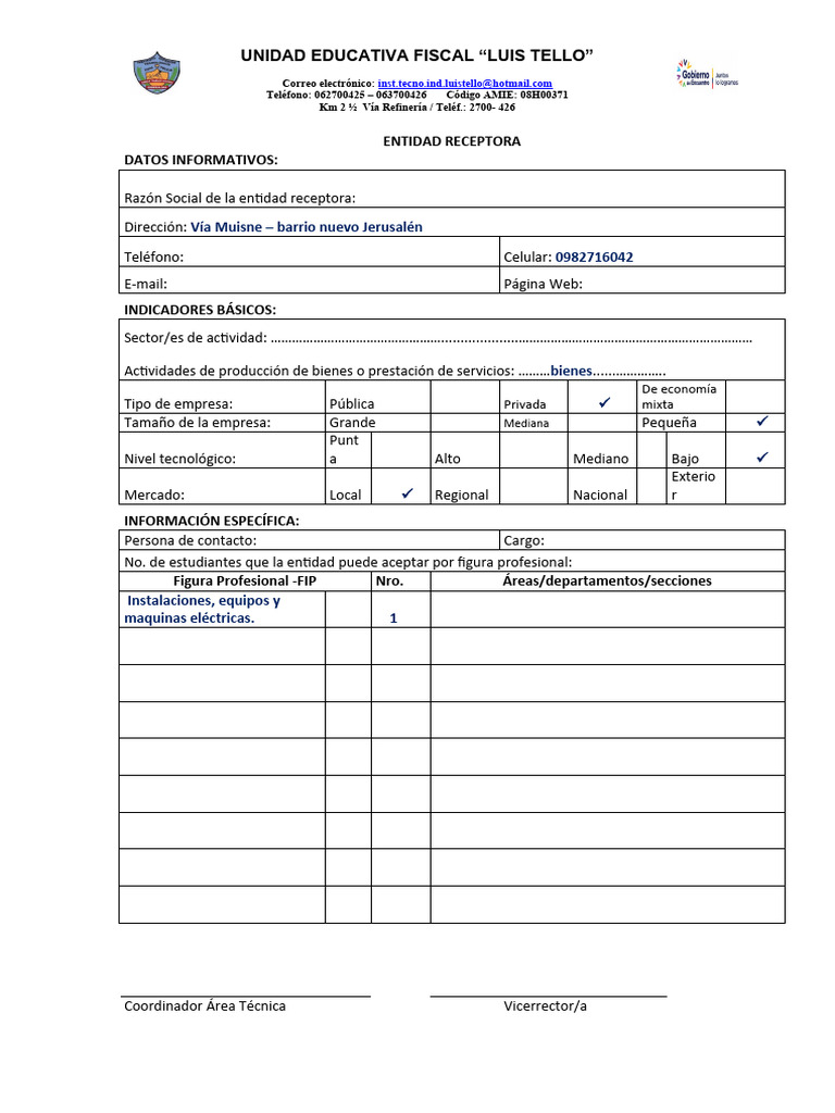 Formato de FCT Oficial LT | PDF