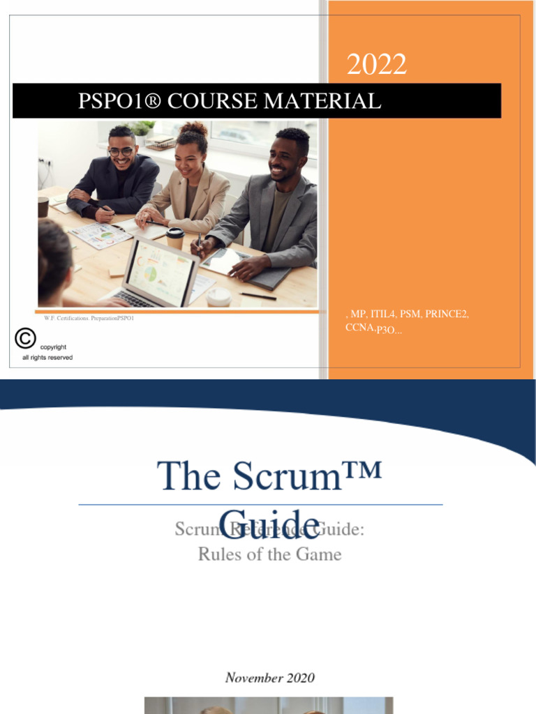 Support Cours Pspo1 | PDF | Scrum (Software Development) | Agile Software Development